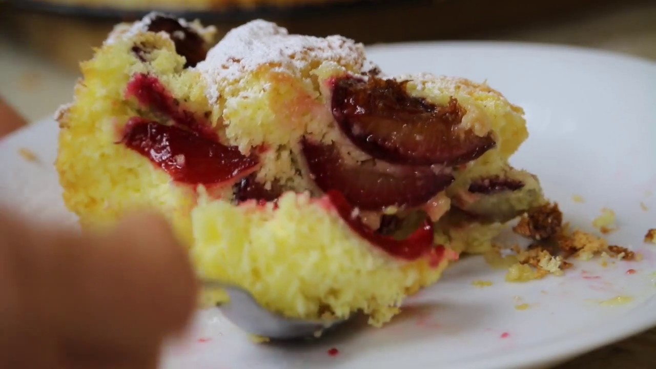 Biszkopt Puszek ze Śliwkami bez spulchniaczy Sponge cake with Plums ...