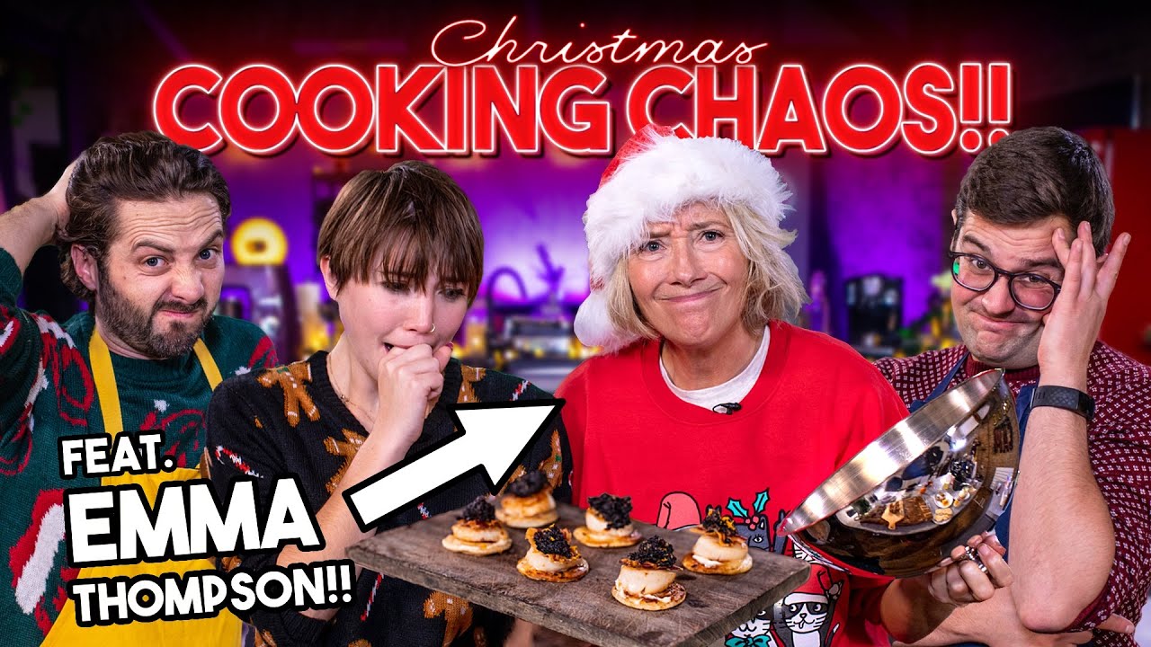 CHRISTMAS COOKING CHAOS ft. Emma Thompson & Gaia Wise!! | PASS IT ON S2 ...