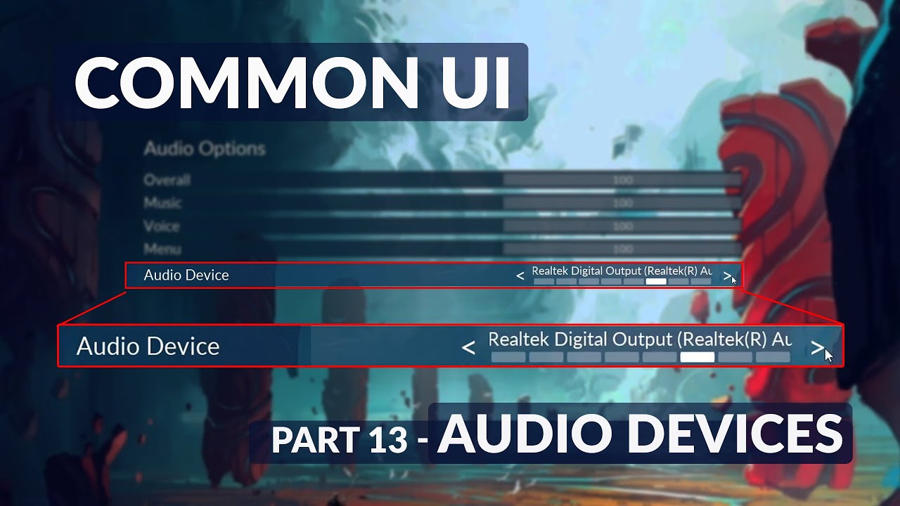 How To Switch Audio Output Device - Unreal Common UI Menu System #13 ...