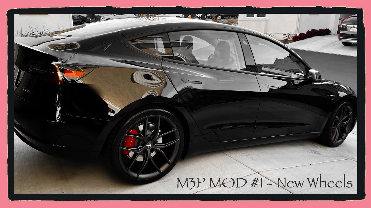 2021 Tesla Model 3 Performance Mod - New T Sportline Wheels - YouTube
