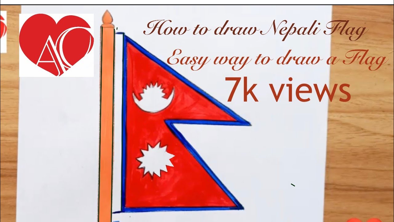 How to draw Flag of Nepal ( easy teqnique) - YouTube