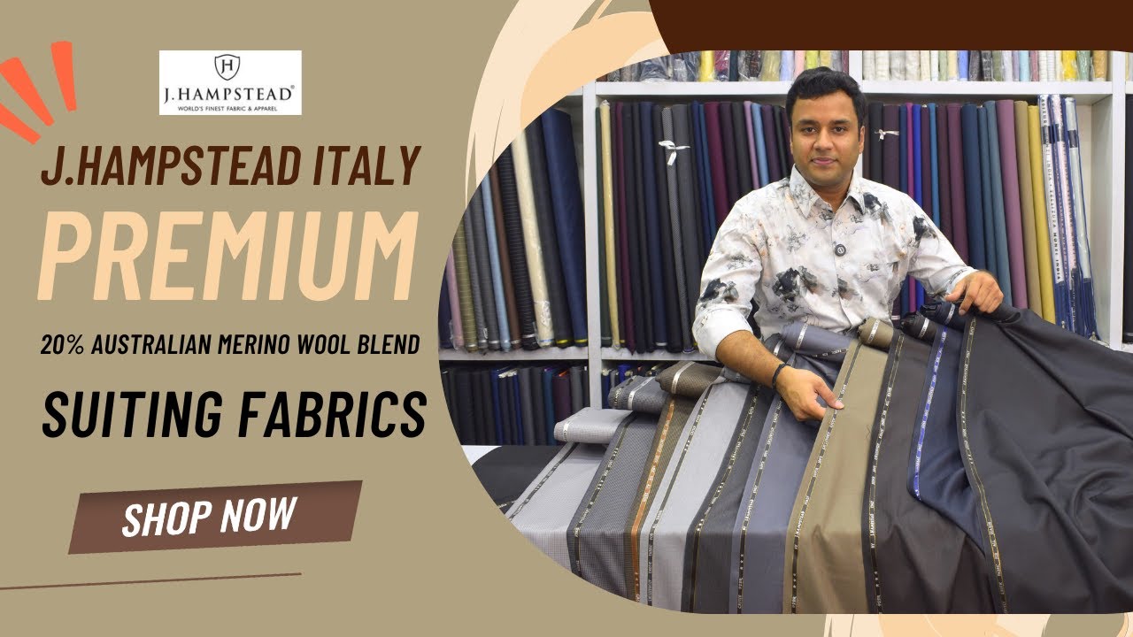 Best J.hampstead Italy Premium Poly Wool Blend Suiting Fabrics for Men ...