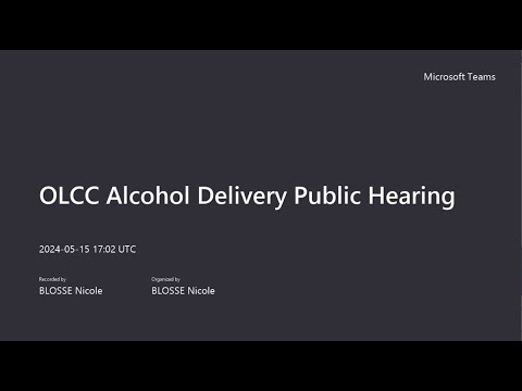 OLCC Rules Advisory Committee Meeting: Alcohol Delivery - May 15, 2024 ...
