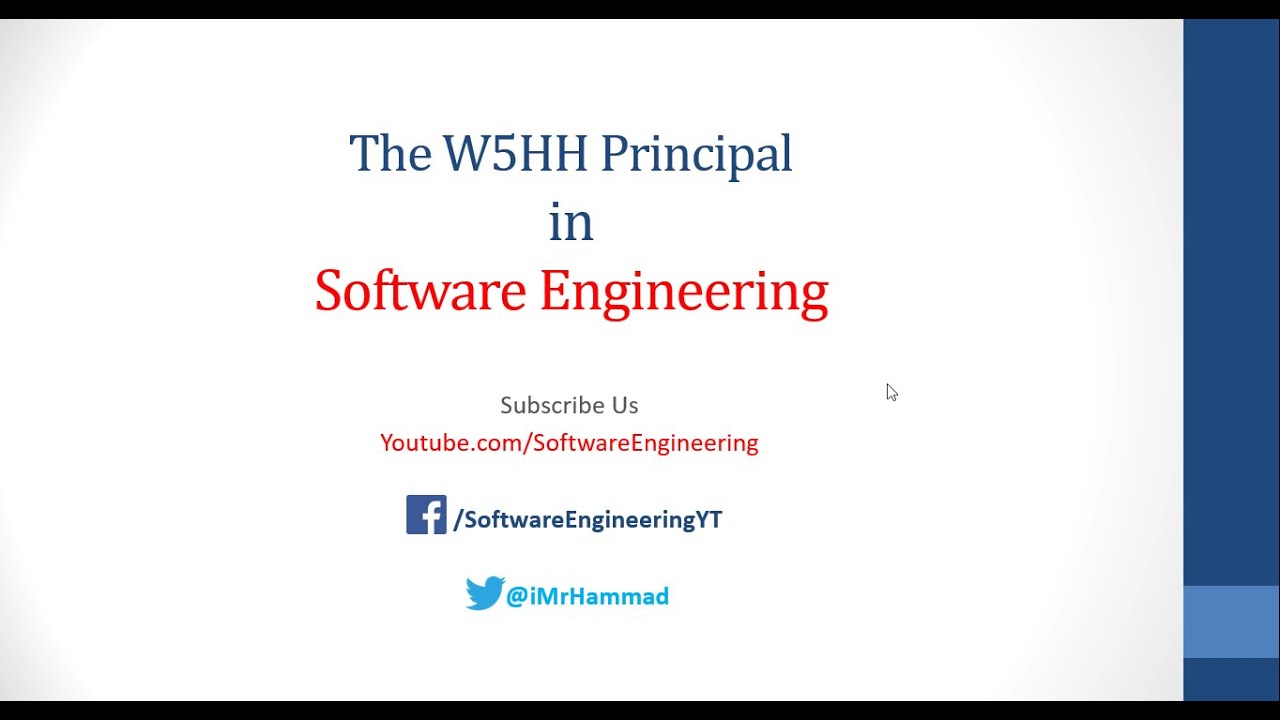 W5HH principle in Software Engineering | Hindi - Urdu | W5HH Principal ...