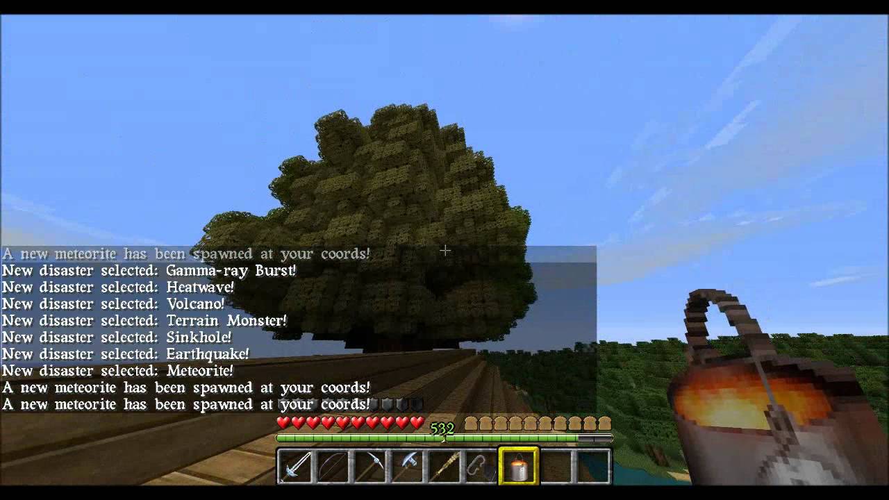 Minecraft: NATURAL DISASTER!(METEORITE)MOD SPOTLIGHT!(DUTCH) - YouTube