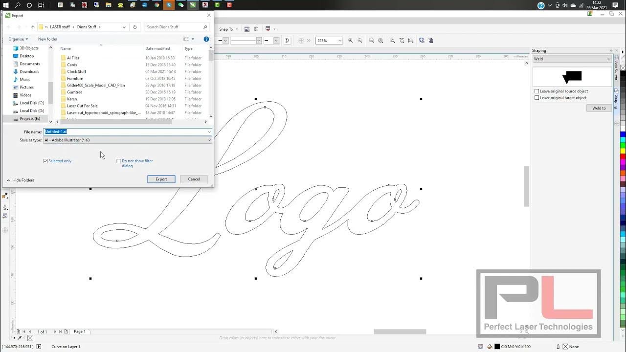 Node manipulation in CorelDraw, and hatching the file in EZcad. - YouTube