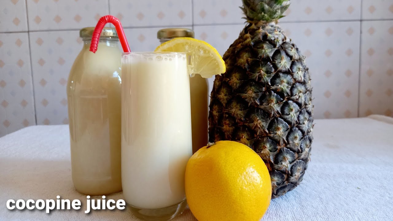 REFRESHING COCOPINE JUICE|HOW TO MAKE (NO SUGAR, NO PRESERVATIVE) - YouTube