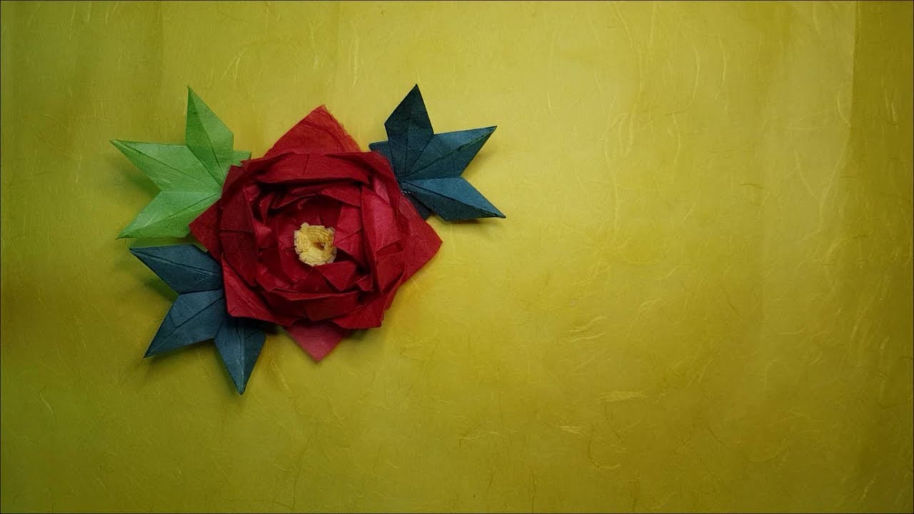 모란종이접기, 꽃종이접기, peony origami - YouTube