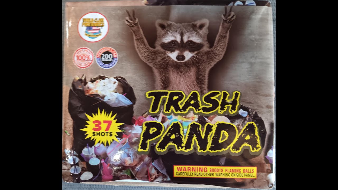 TRASH PANDA BY (WORLD CLASS FIREWORKS) 37 SHOT 200 GRAM - YouTube