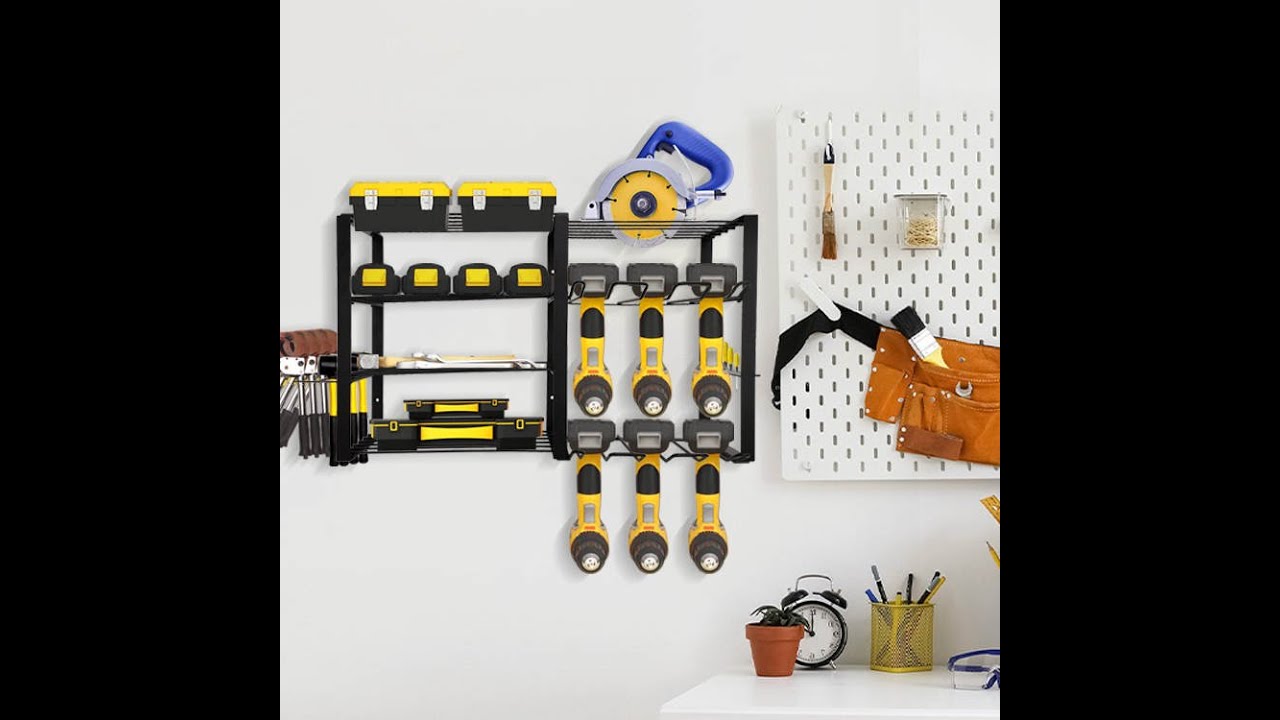 Smart Storage Solutions Wall Mounted Tool Rack - YouTube