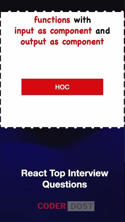 Higher Order Components in React- React Interview Question #shorts #reactjs - YouTube