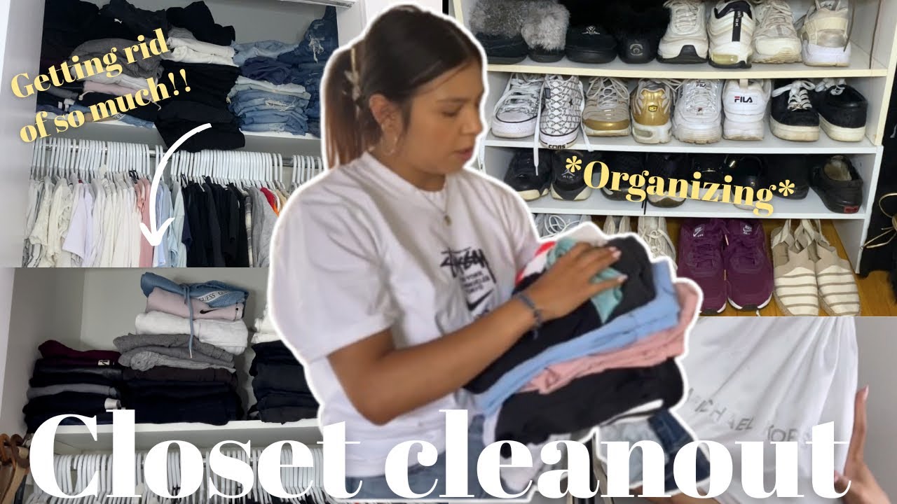 Closet Clean-out || Organizing my whole closet and donating my clothes ...