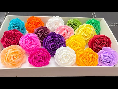 Twisted paper rose - using 3 different types of paper- Italian Crepe ...