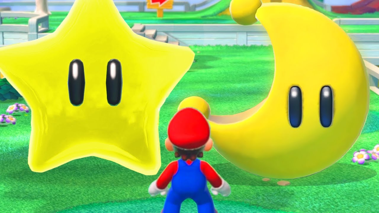 What happens when Mario collects the Power Moon & Power Star in Super ...