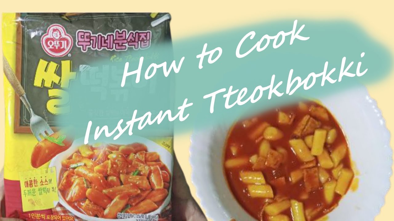 FOOD | How to Cook Instant Tteokbokki 떡볶이 (OTTOGI 오뚜기 Tteokbokki with ...