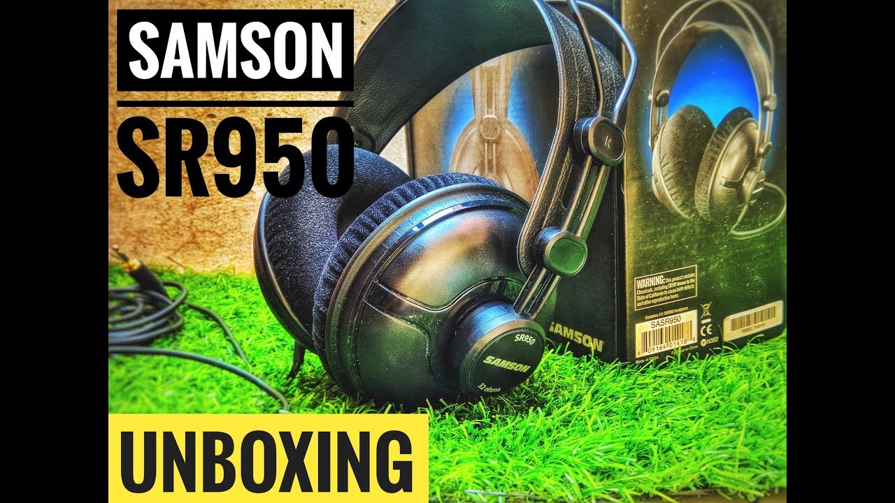 Samson SR950 Professional Studio Reference Headphone - UNBOXING with ...