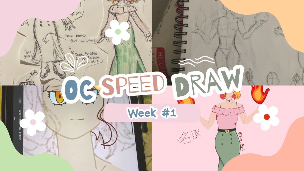 Oc speed draw #1 -Natori-🌸🔥 - YouTube