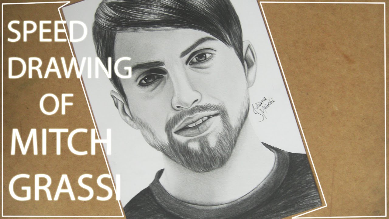 Speed drawing of Mitch Grassi | Juliana Maiochi - YouTube