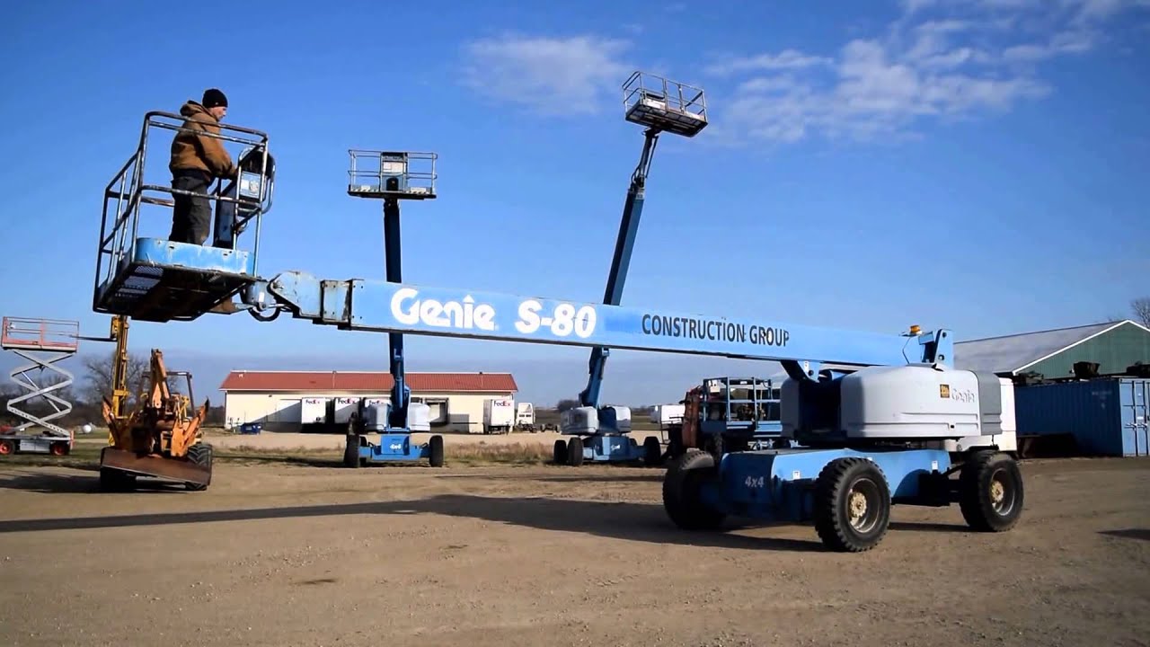 1999 Genie S-80 Man Lift 4x4 - YouTube