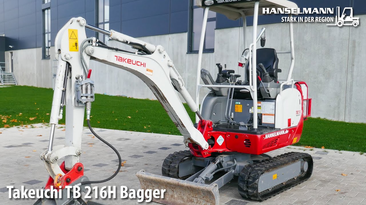 Takeuchi TB 216H Bagger - YouTube