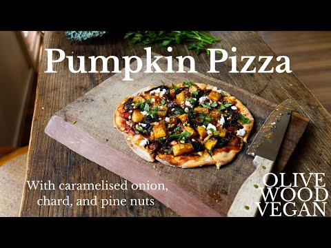 Pumpkin, Caramelised Onion and Feta Pizza 🍕  by Olive Wood Vegan 🕊️