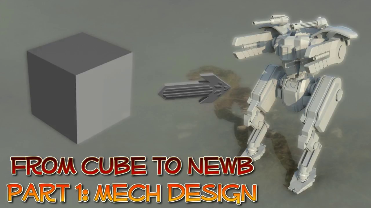 Cube To Newb EP1: 3D Mech Speed Model in Blender - YouTube