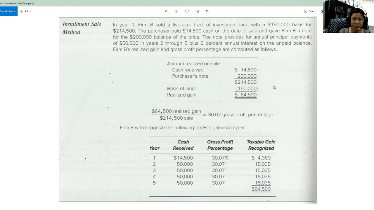 Chapter 8 Installment Sale Method - YouTube