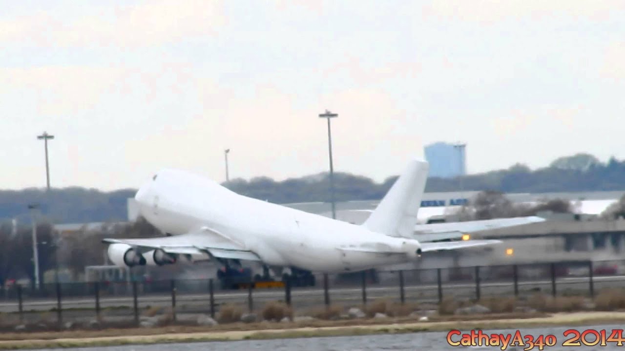 RARE - Cargo Airlines Boeing 747-200F Takeoff at John F. Kennedy Int'l ...