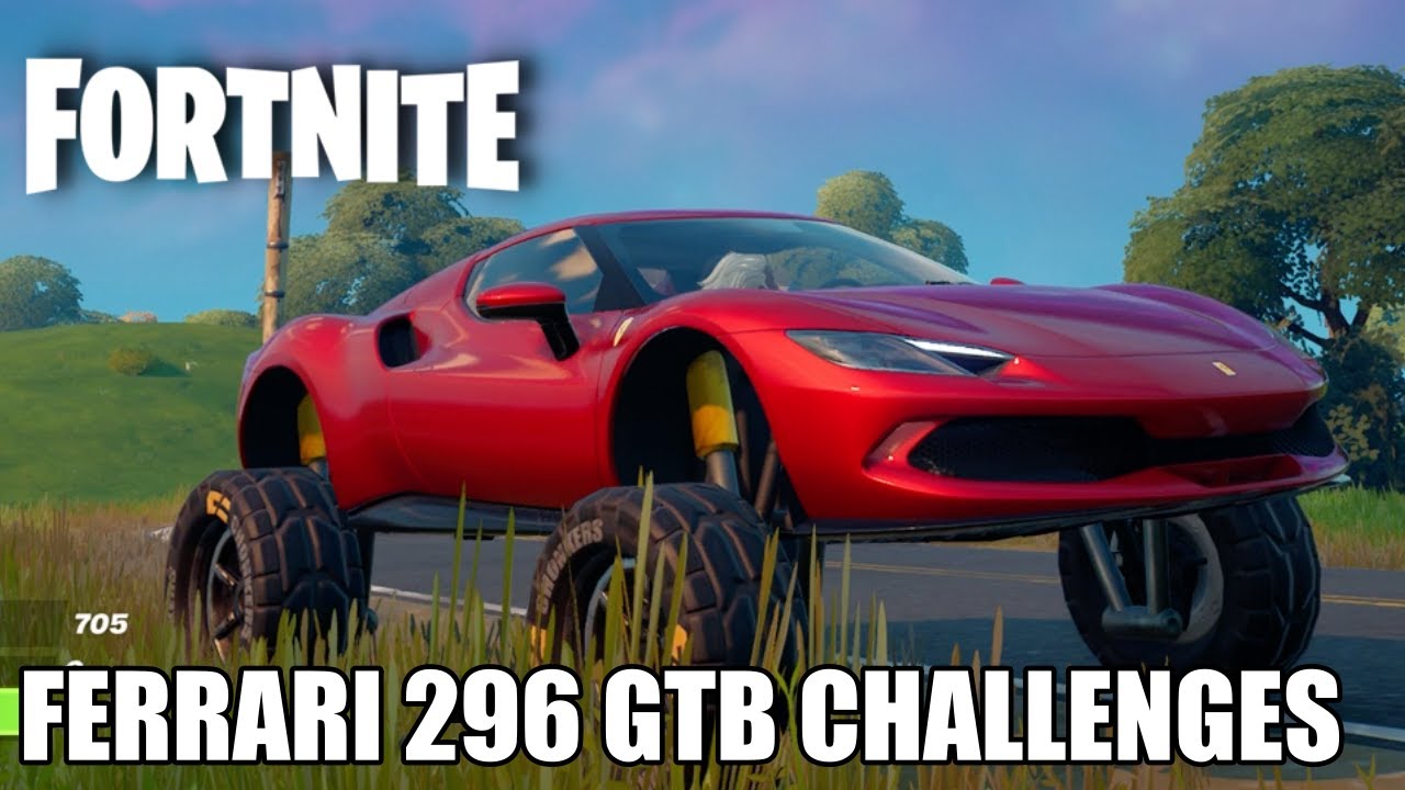 Fortnite – Ferrari 296 GTB Challenges and Location - YouTube