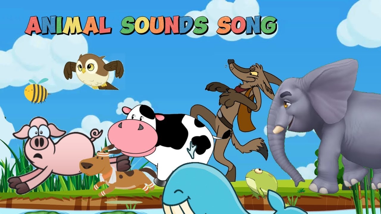 Animal Sounds Song B1215 | Nursery Rhymes For Kids | Little Bunny ...