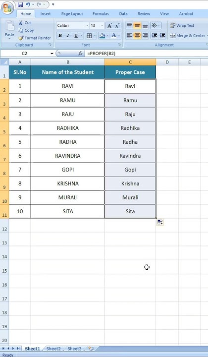 PROPER CASE IN EXCEL - YouTube