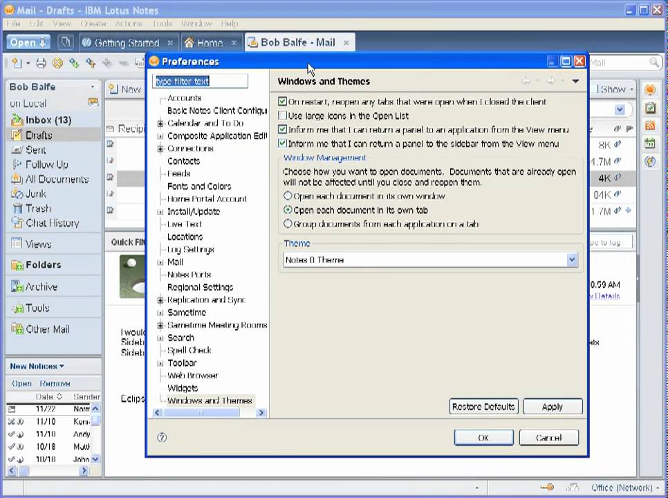 Quick Tip - Grouping Opened Tabs in Lotus Notes - YouTube