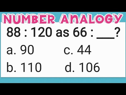 Number Analogy: 88:120 as 66:? - YouTube