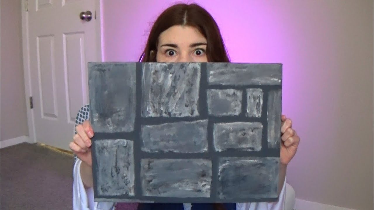 How to Paint a Realistic Faux Stone Wall! - YouTube