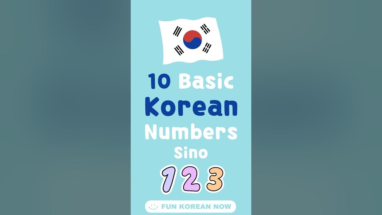 Sino Numbers in Korean 1-10 for beginners🇰🇷 #shorts #koreanlanguage # ...