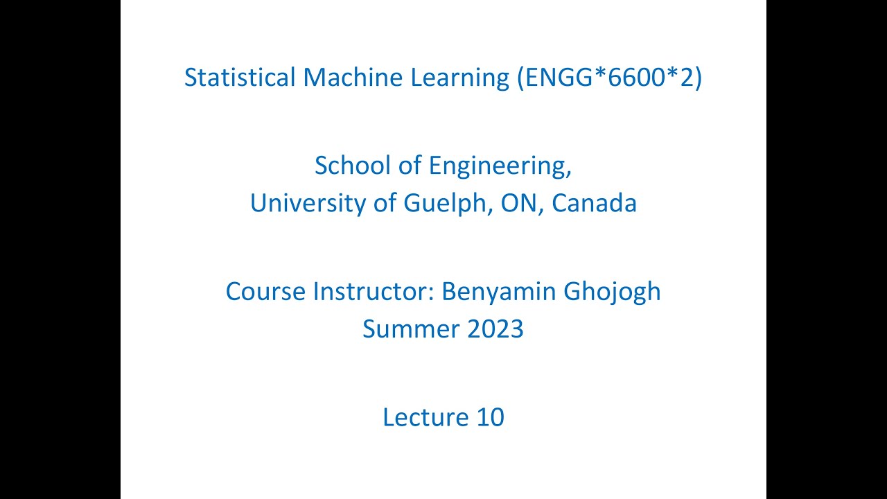 Statistical Machine Learning |S23| Lecture 10: UMAP, Hidden Markov ...