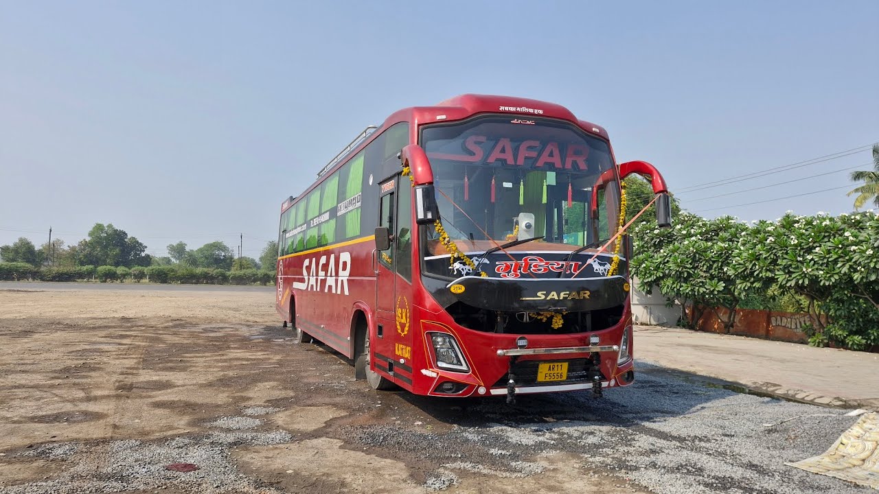New safar Travels ️ opening vlog ️ 4 safar Travels AC bus new ️ Mumbai ...