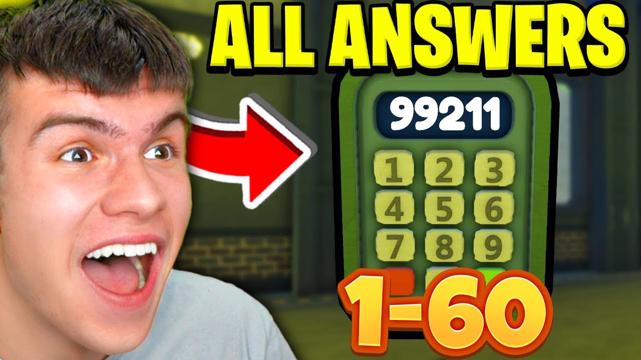 *NEW* ALL ESCAPE ROOM ACEDEMY ANSWERS LEVEL 1-60! Roblox Escape Room ...