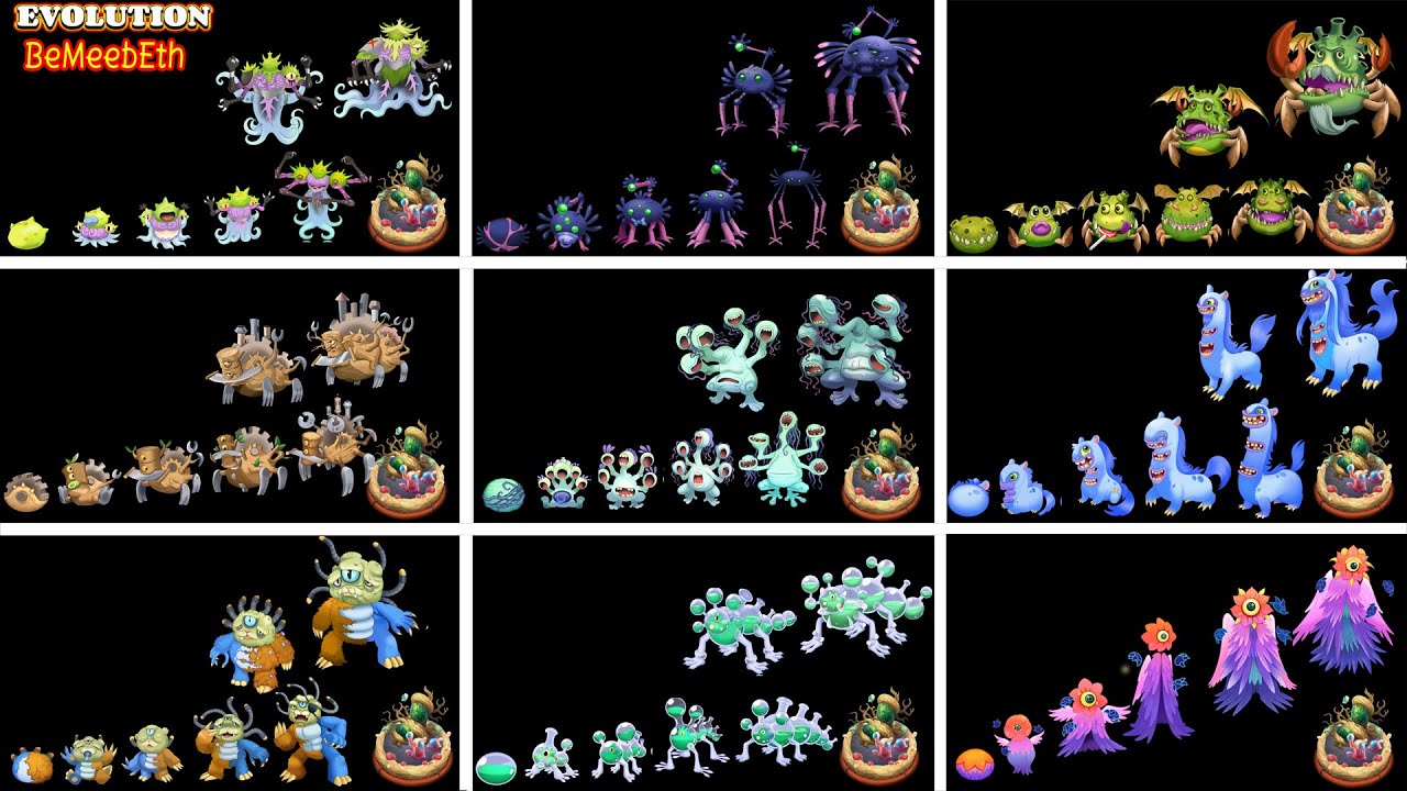 ALL Evolution In Ethereal Workshop Island | My Singing Monsters - YouTube
