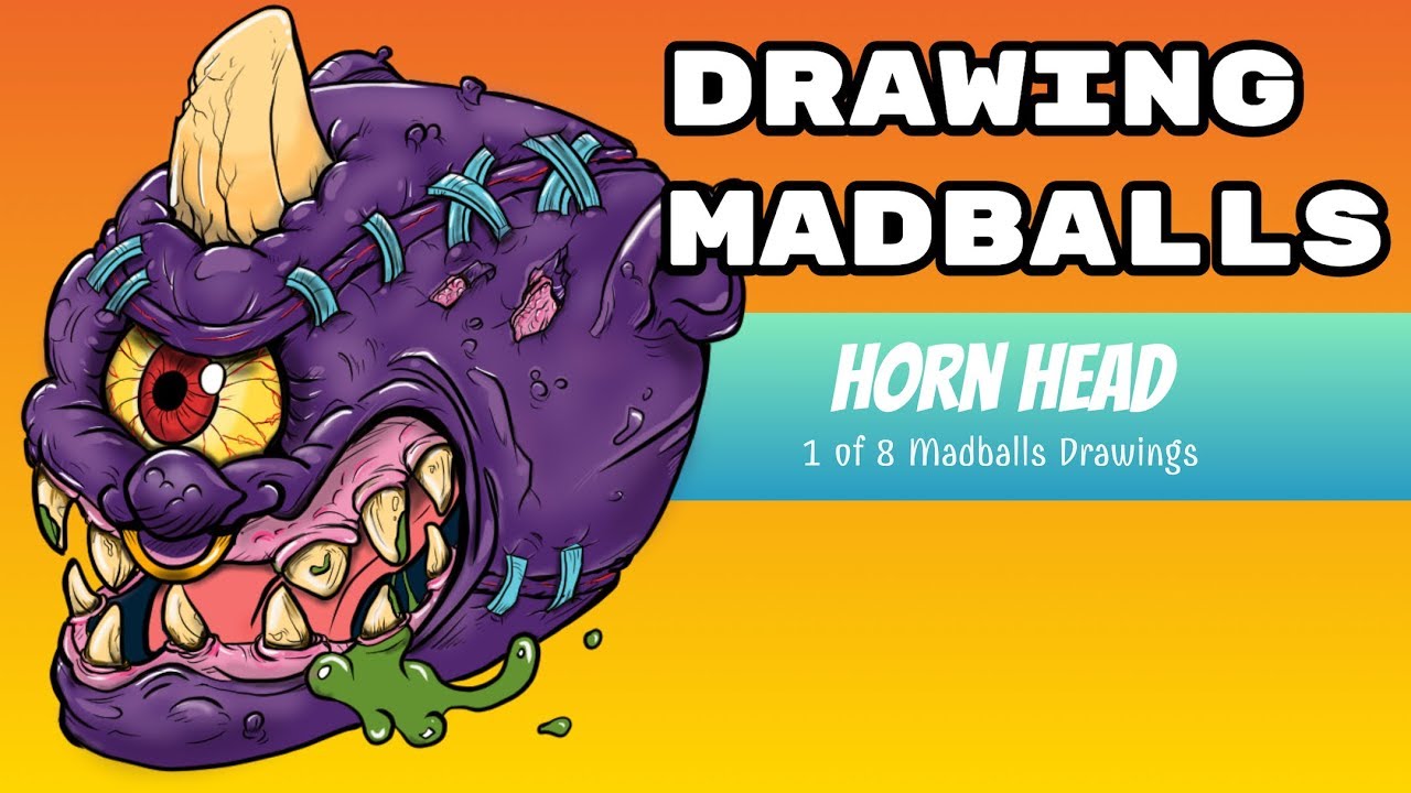 Drawing Crazy Madballs on 16 inch Cintiq - YouTube