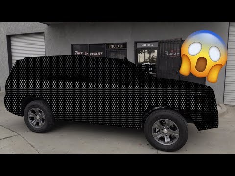 OUR SEMA TAHOE VINYL WRAP REVEAL! - YouTube