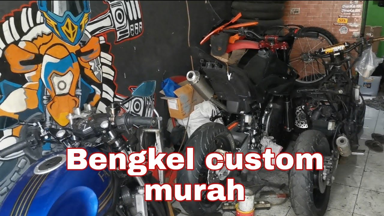 bengkel custom motor termurah - YouTube