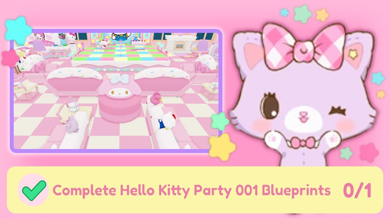 Hello Kitty 001 Party Blueprint! | Roblox My Hello Kitty Cafe | Riivv3r ...