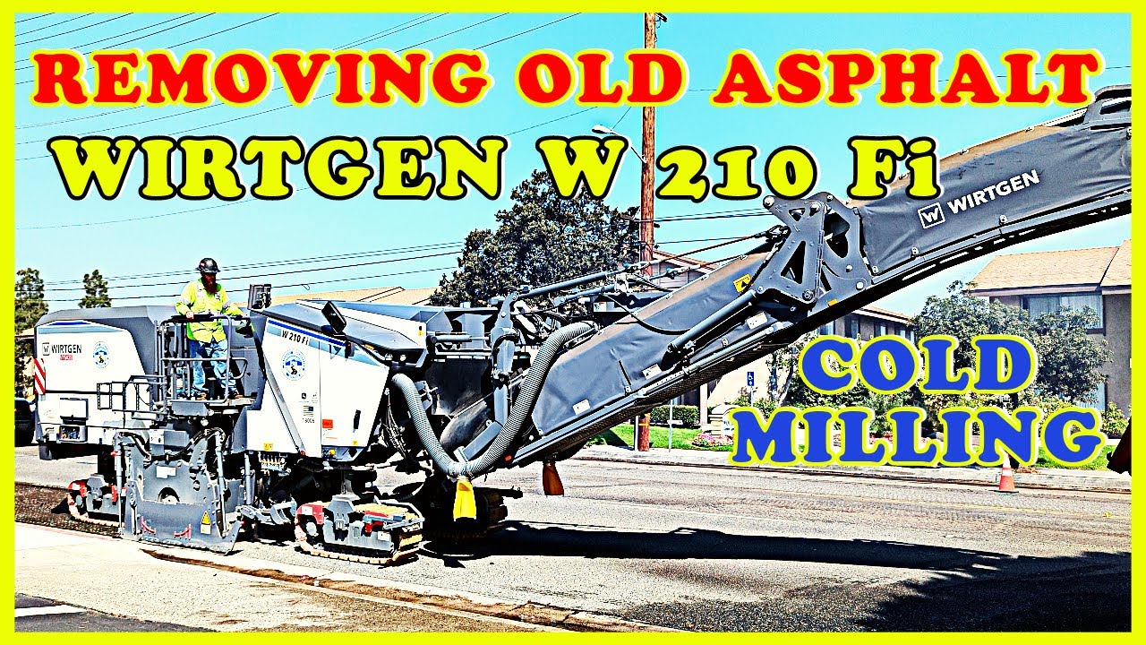 USA - WALNUT AVE. ROAD CONSTRUCTION - COLD MILLING WIRTGEN W210 Fi ...