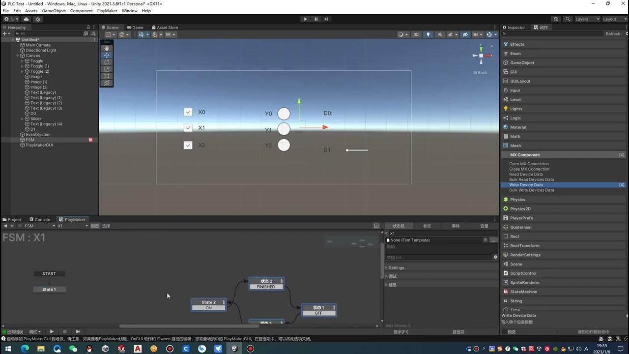 Unity communicate to GXWorks Simulator with Playmaker - YouTube