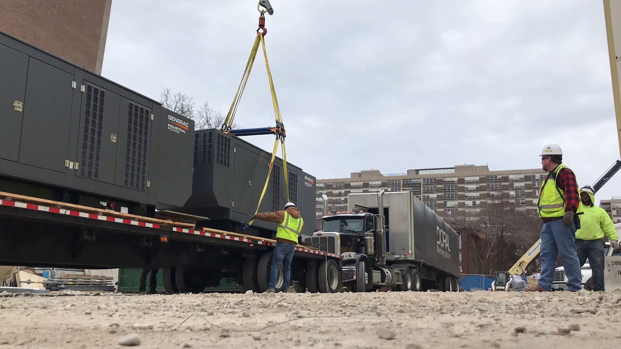 MSOE Diercks Hall Generator Installation: Ground View - YouTube