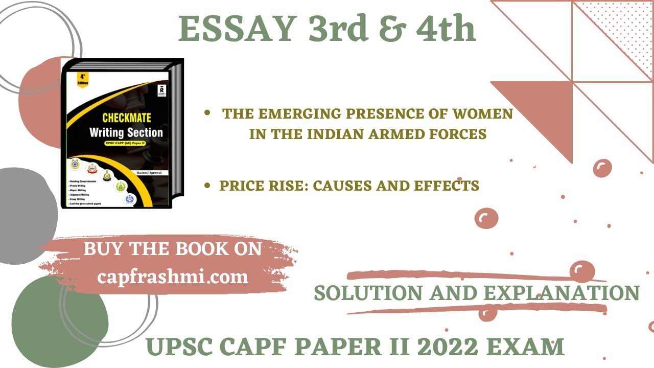 Essays (Women in Armed Forces & Price rise) CAPF Paper II 2022 ...