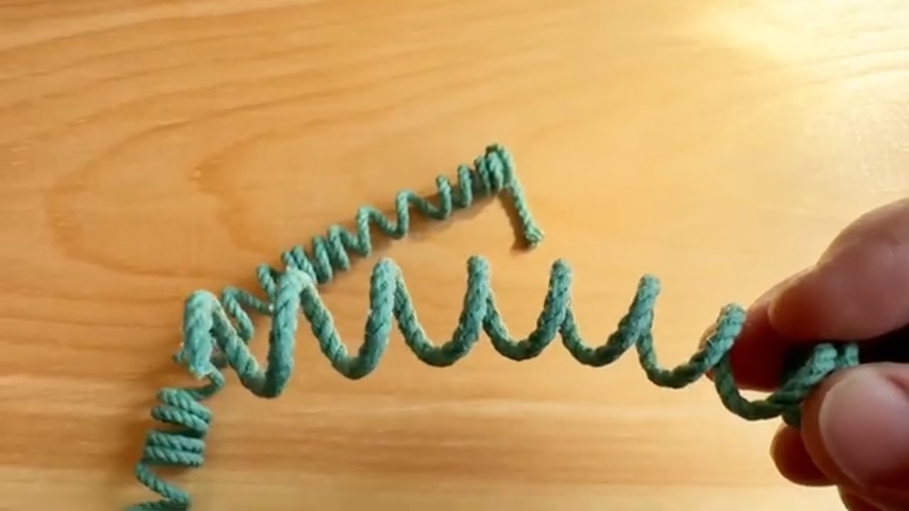 How to Make a Springy Stretchy Rope Spiral for Craft Projects - YouTube