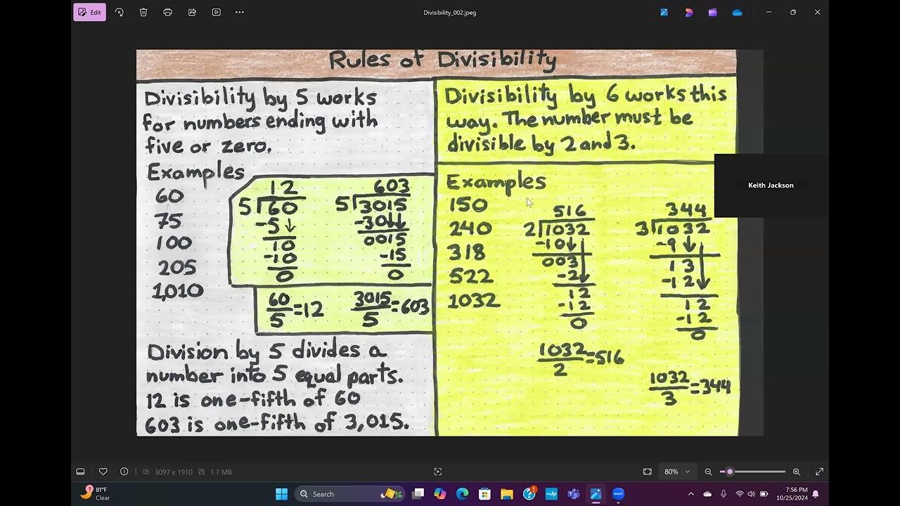 Divisibility by 5 and 6 - YouTube