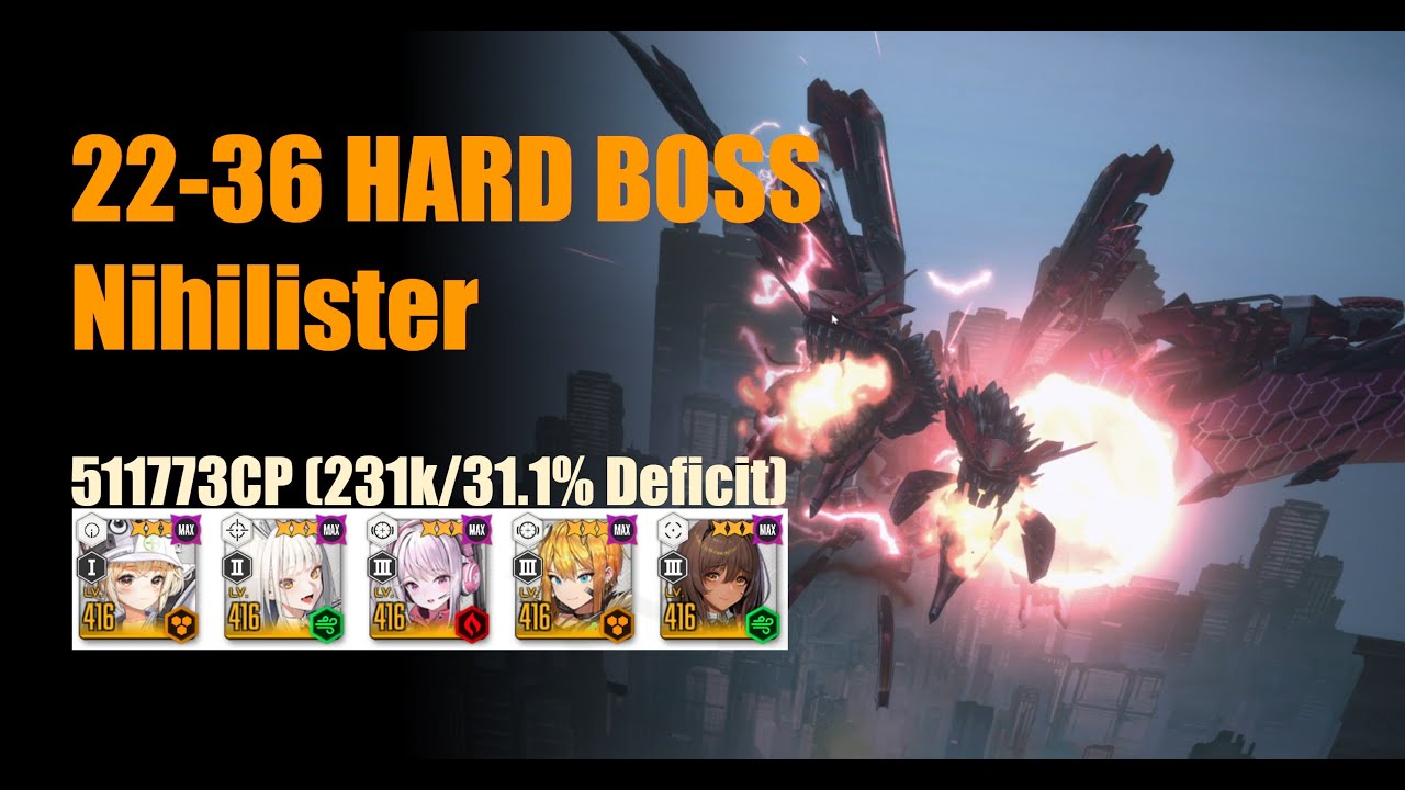 [NIKKE] 22-36 HARD BOSS Nihilister 511773CP - YouTube
